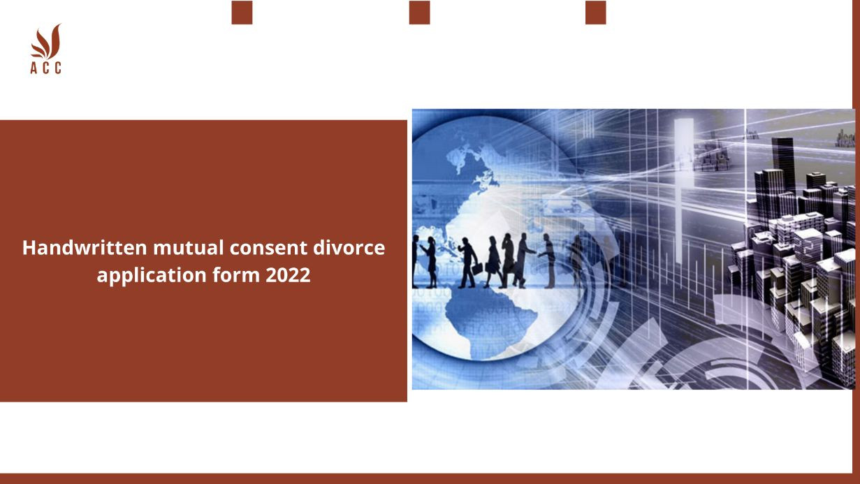 Handwritten mutual consent divorce application form 2022