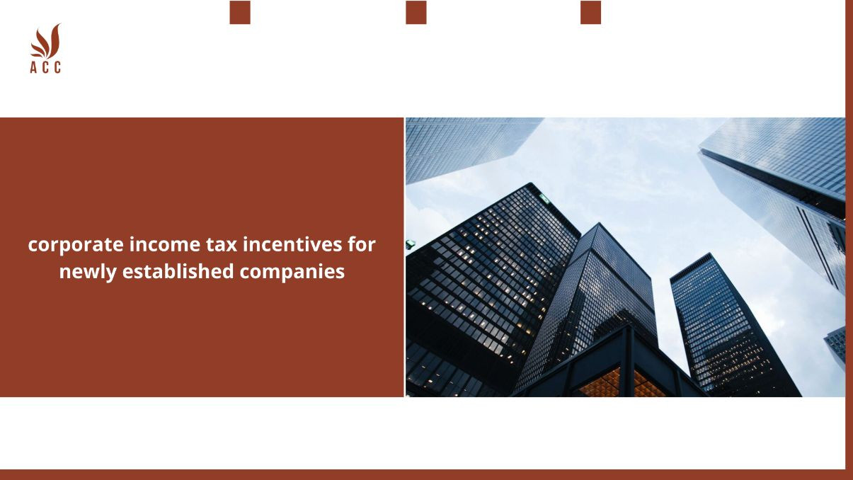 orporate income tax incentives for newly established companies