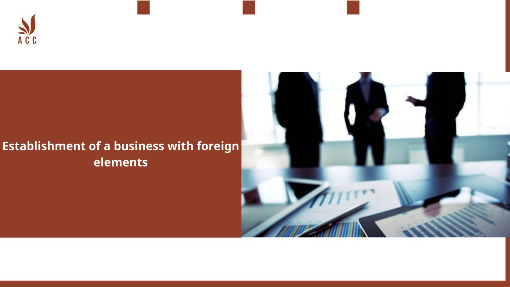 Establishment of a business with foreign elements