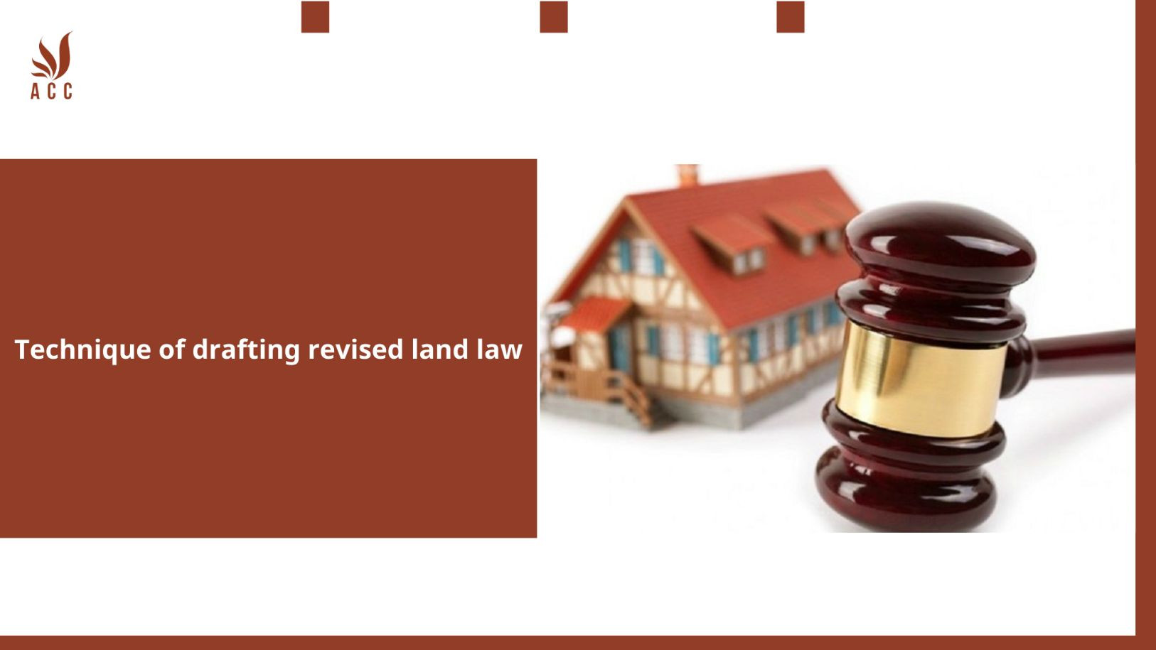 The key techniques and steps involved in drafting a revised land law