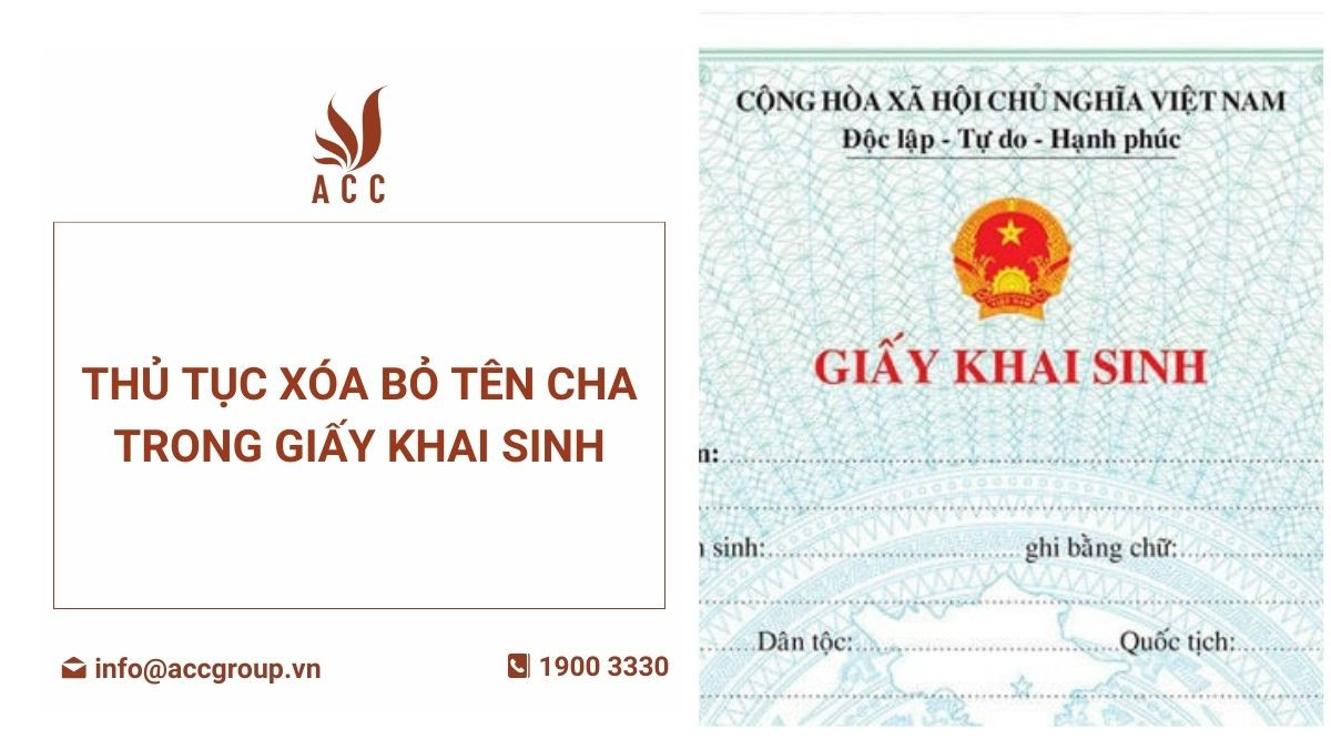 Thủ tục xóa bỏ tên cha trong giấy khai sinh