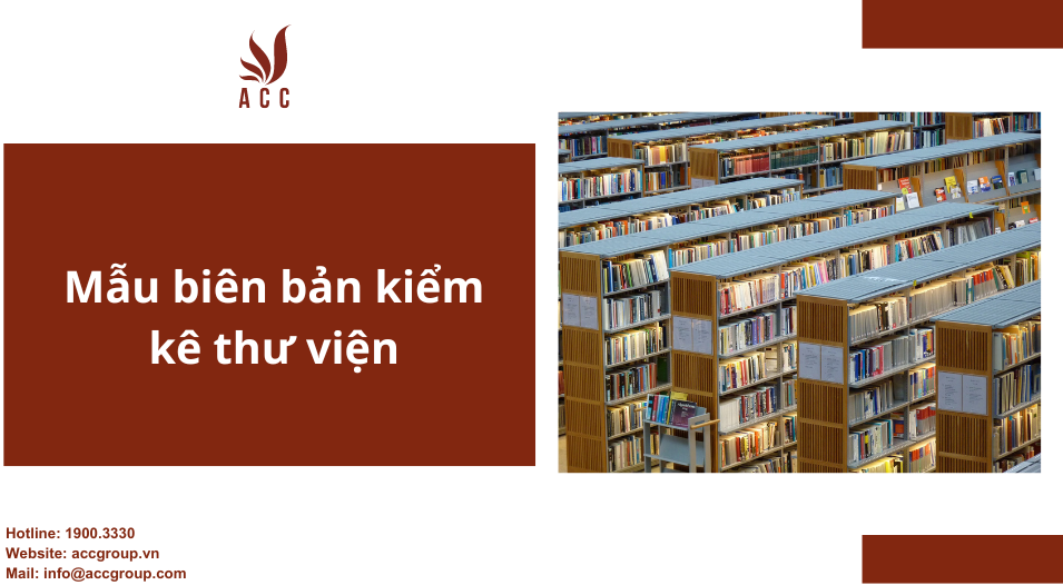 Mẫu biên bản kiểm kê thư viện