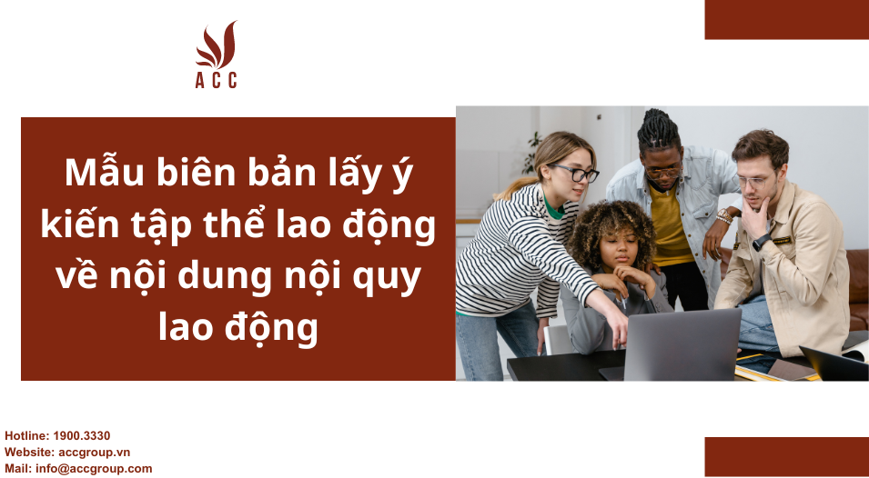 Mẫu biên bản lấy ý kiến tập thể lao động về nội dung nội quy lao động